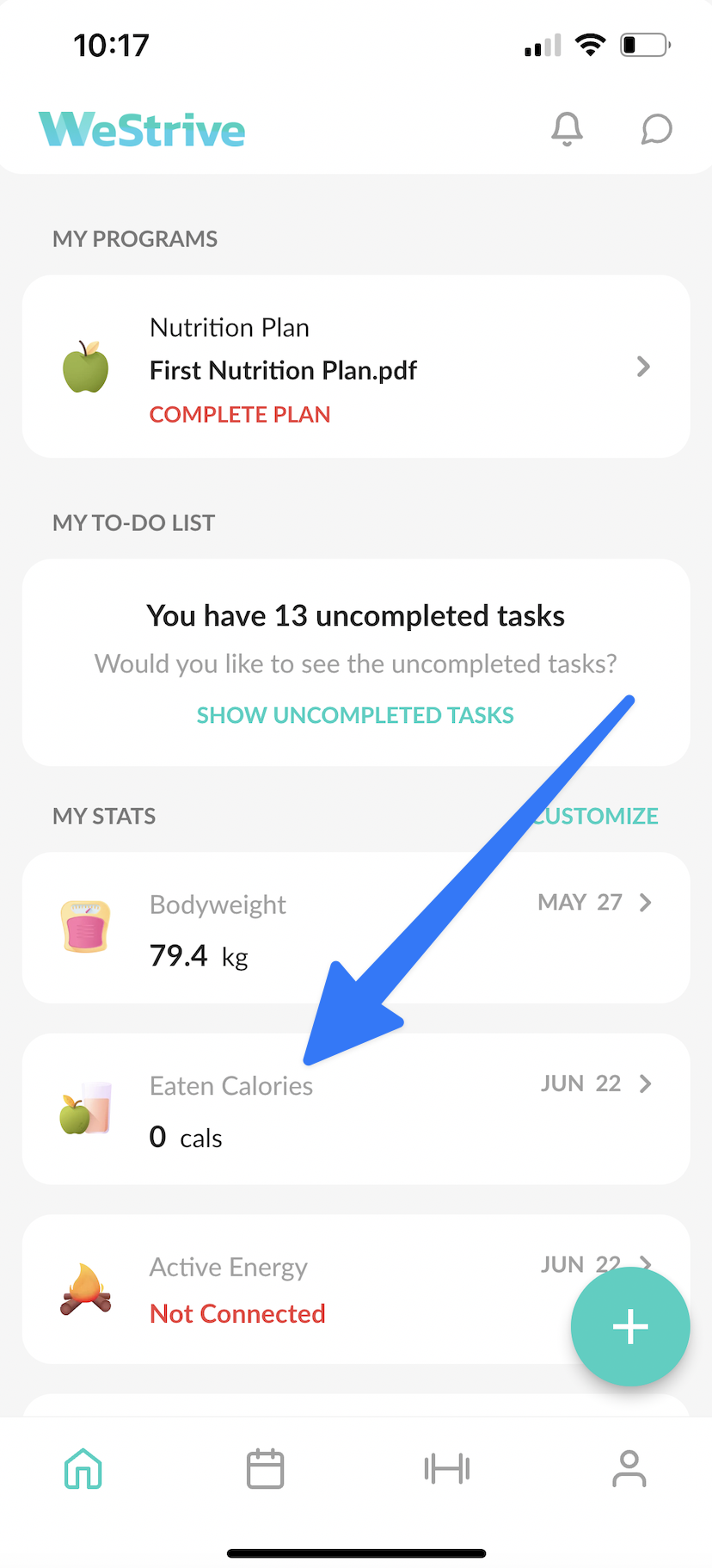 Setup Lose It! on WeStrive